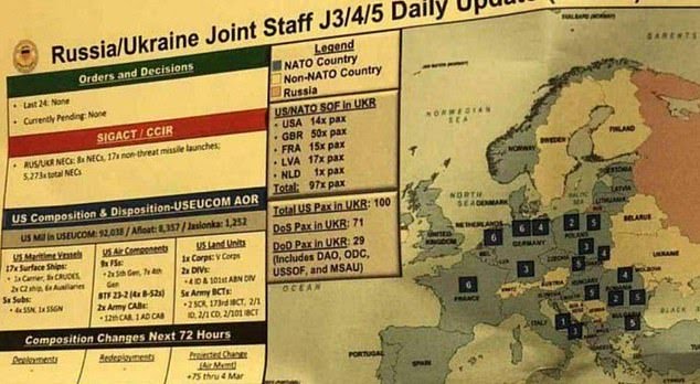 Western special forces on the ground assisting Ukrainian forces, leaked ...